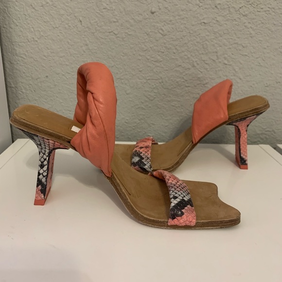 Miista | Shoes | Miista Snakeskin Mules Heels | Poshmark